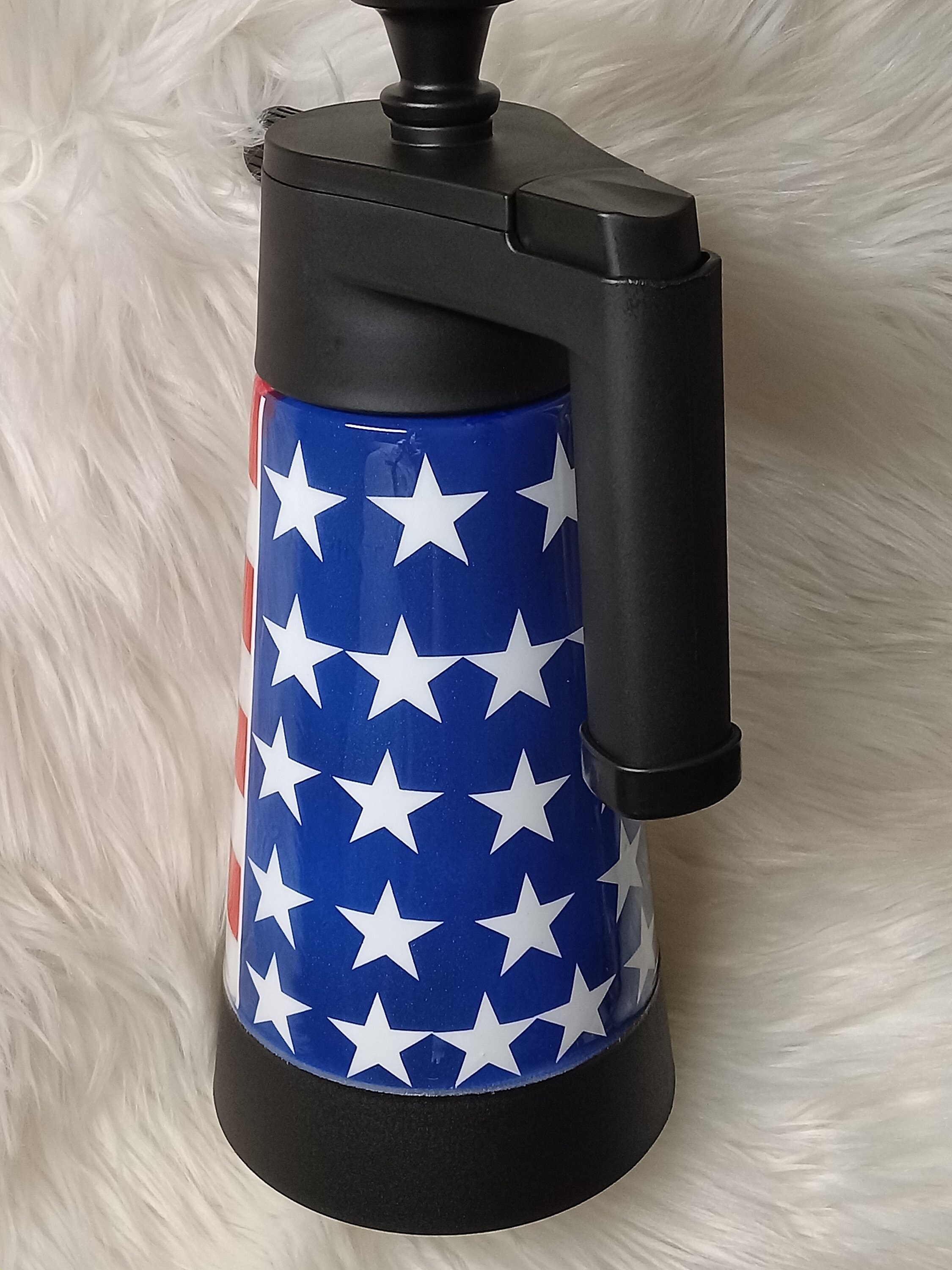 Custom Red White and Blue Pig Sprayer, Custom Smoker Sprayer, Flag ...