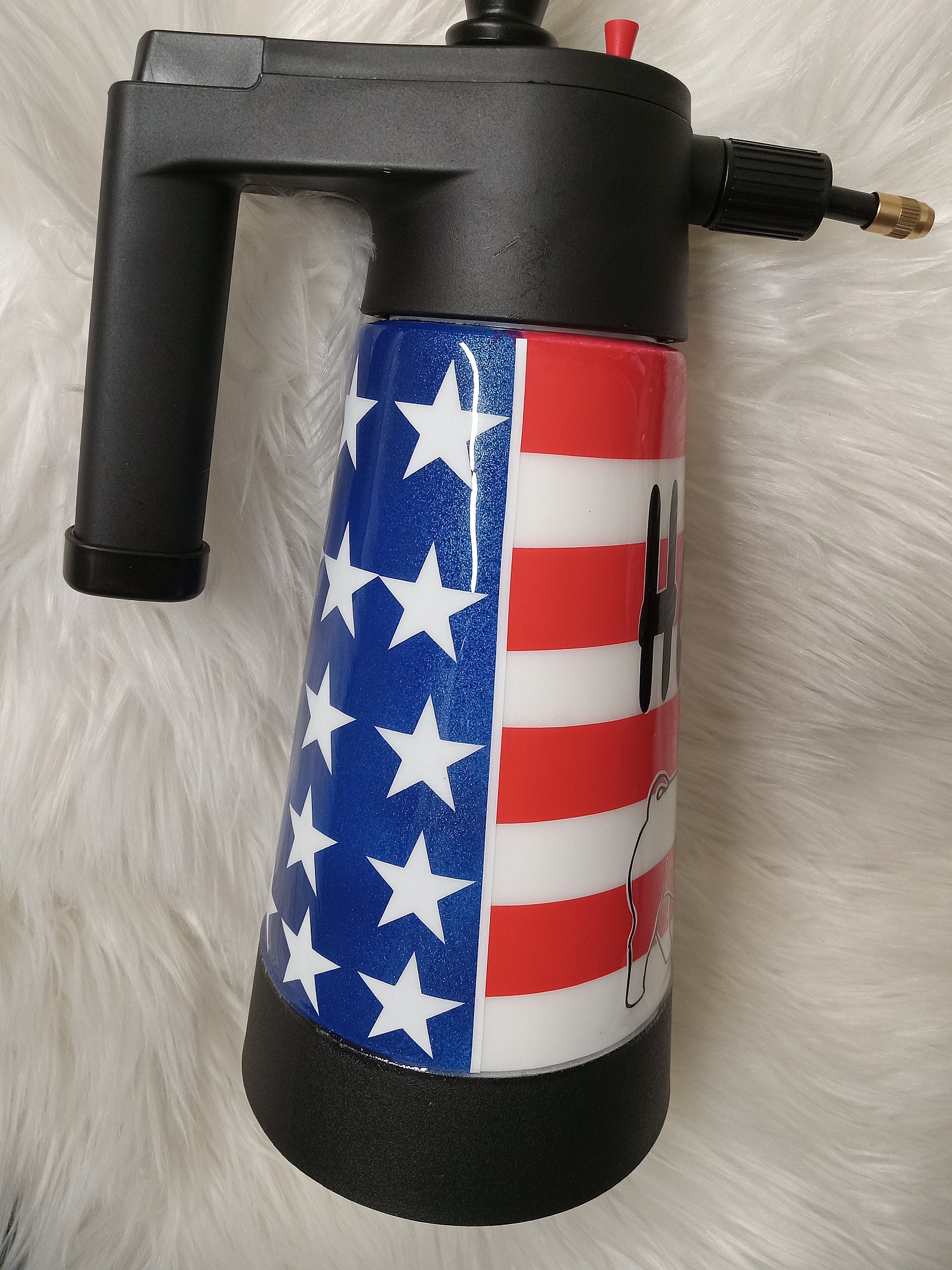 Custom Red White and Blue Pig Sprayer, Custom Smoker Sprayer, Flag ...
