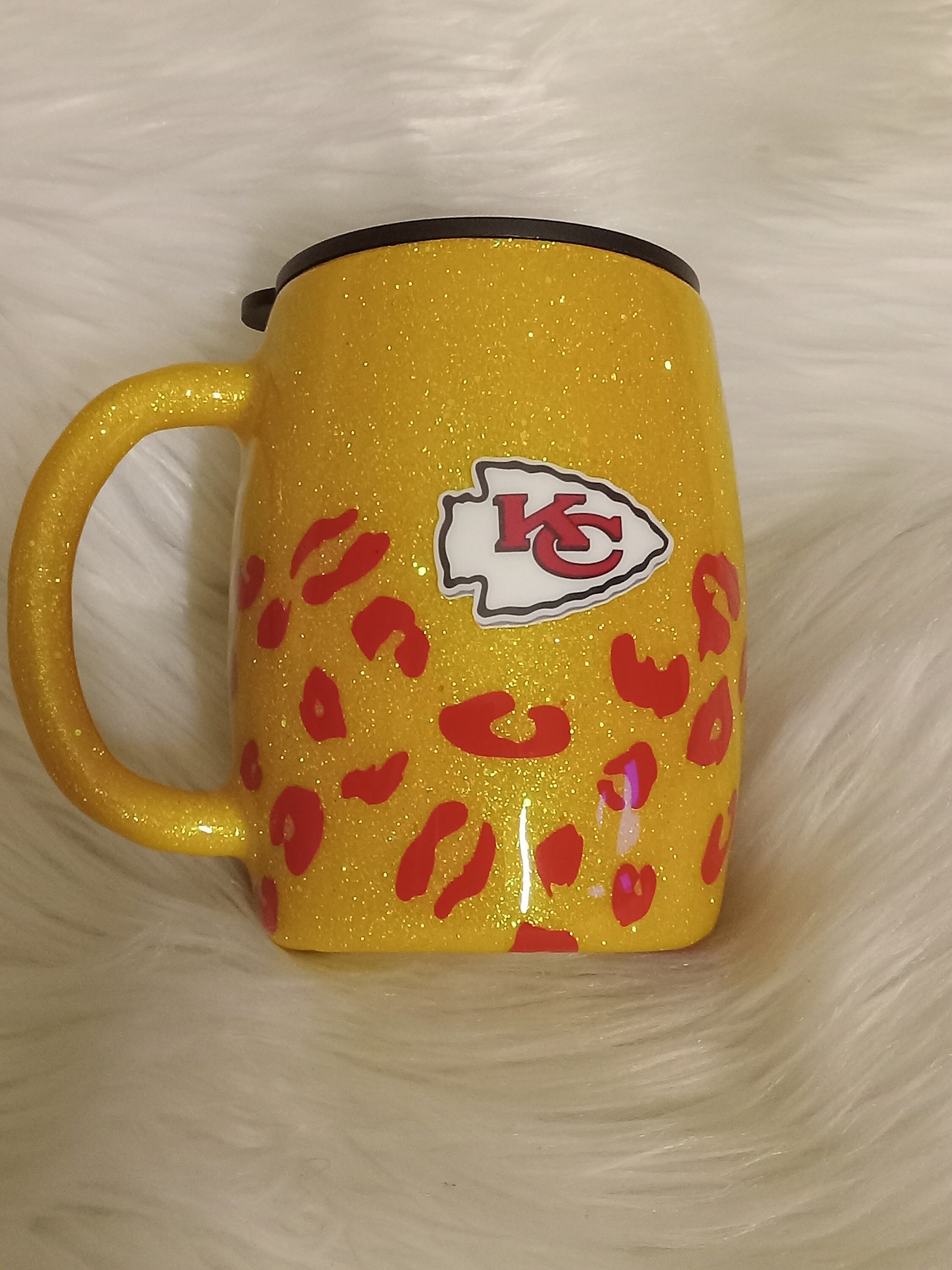 Ready to Ship, Kansas City Chiefs Leopard Print Epoxy Tumbler, Custom ...