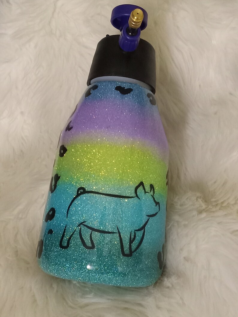 Custom Rainbow Pig Sprayer, Glittered Pig Sprayer, Ready to Ship or ...