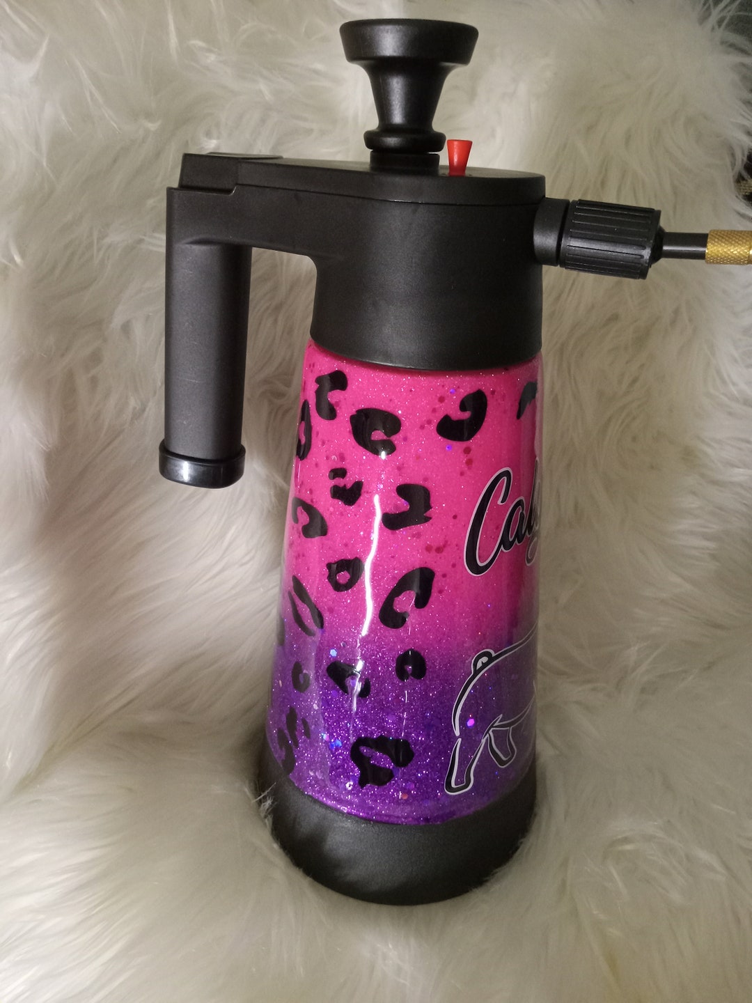 Glittered Ombre Pig Sprayer, Custom Ombre Show Pig Sprayer, Livestock ...