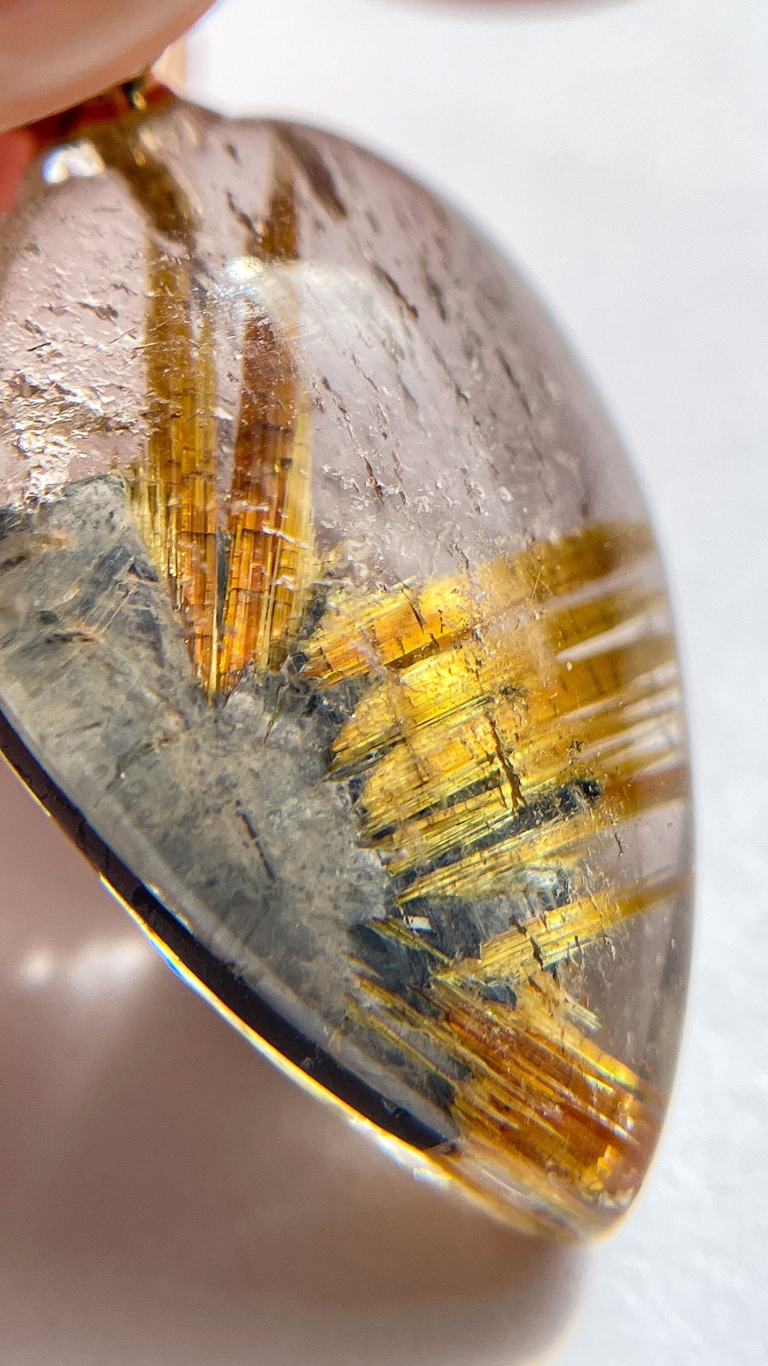 Star Gold Rutilated Quartz Pendant Golden Rutile Quartz Pendant Crystal ...