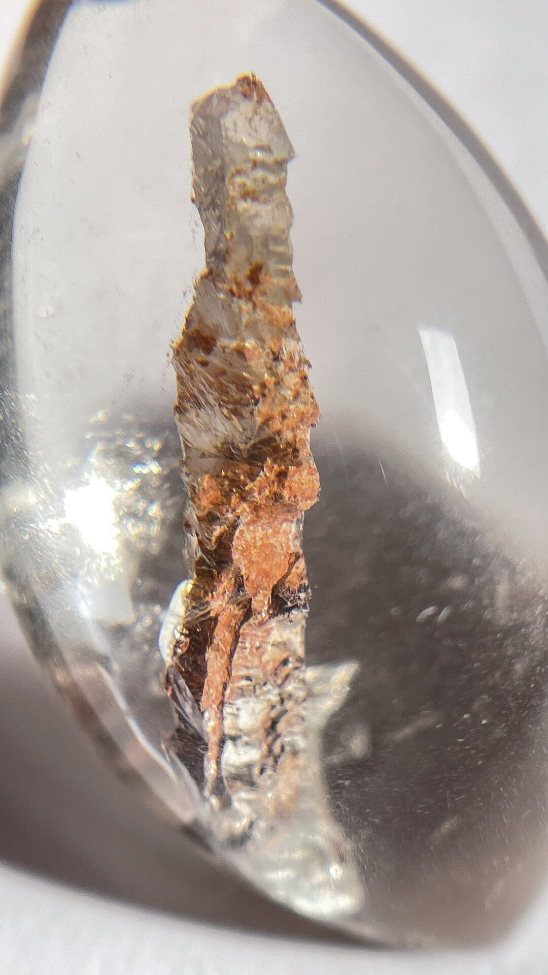 Clear Quartz Pendant Quartz Negative Quartz Unique Inclusion Quartz ...
