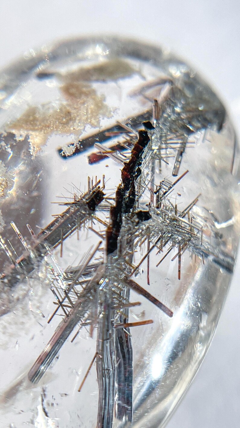Rutile Pendant With Lodolite Inclusion Rutilated Quartz Pendant Natural ...