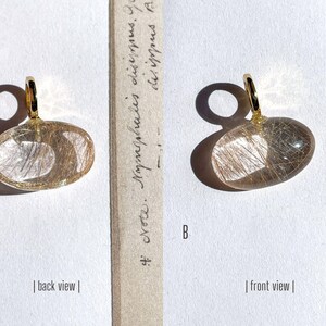 Pink Rutile Quartz Pendant Rutile Necklace Rutilated Quartz Oval ...