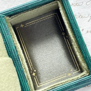 Emerald Green Celestial Ring Box Wedding Ring Box Keepsake Jewelry ...