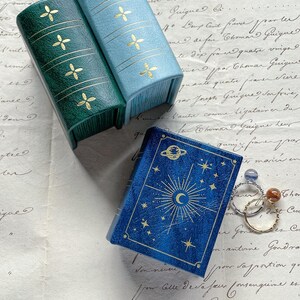 Emerald Green Celestial Ring Box Wedding Ring Box Keepsake Jewelry ...