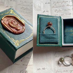 Magic Book Gift Box Ring Gift Box Vintage Box Love Story Miniature Book ...