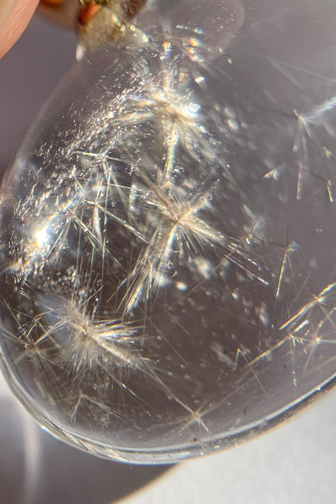 Star Gold Rutilated Quartz Pendant Golden Rutile Crystal Jewellery Star ...