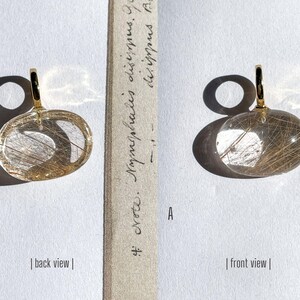 Pink Rutile Quartz Pendant Rutile Necklace Rutilated Quartz Oval ...