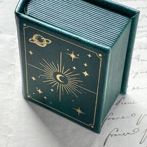 Emerald Green Celestial Ring Box Wedding Ring Box Keepsake Jewelry ...