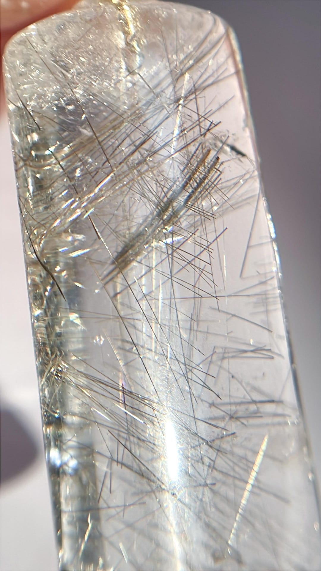 Silver Rutile Gemstone Multi Colour Rutile Pendant Rutilated Quartz ...
