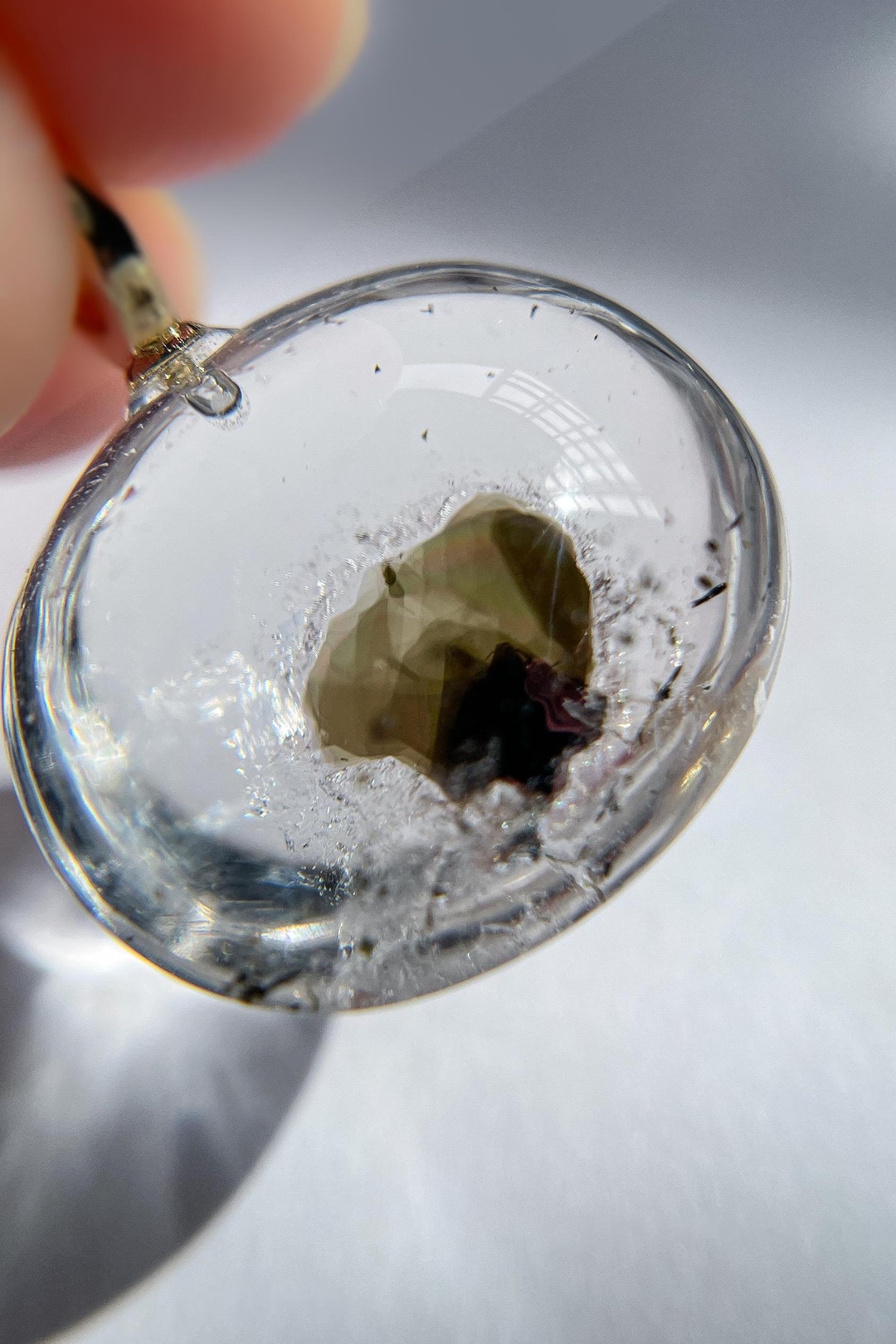 Biotite Mica Inclusion Quartz Brazil Quartz Crystal Rainbow Inclusion ...