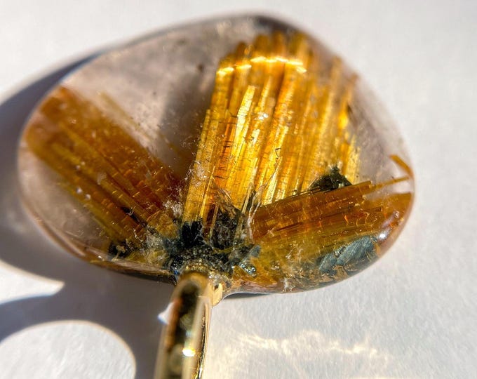 Star Gold Rutilated Quartz Pendant Golden Rutile Quartz Crystal ...
