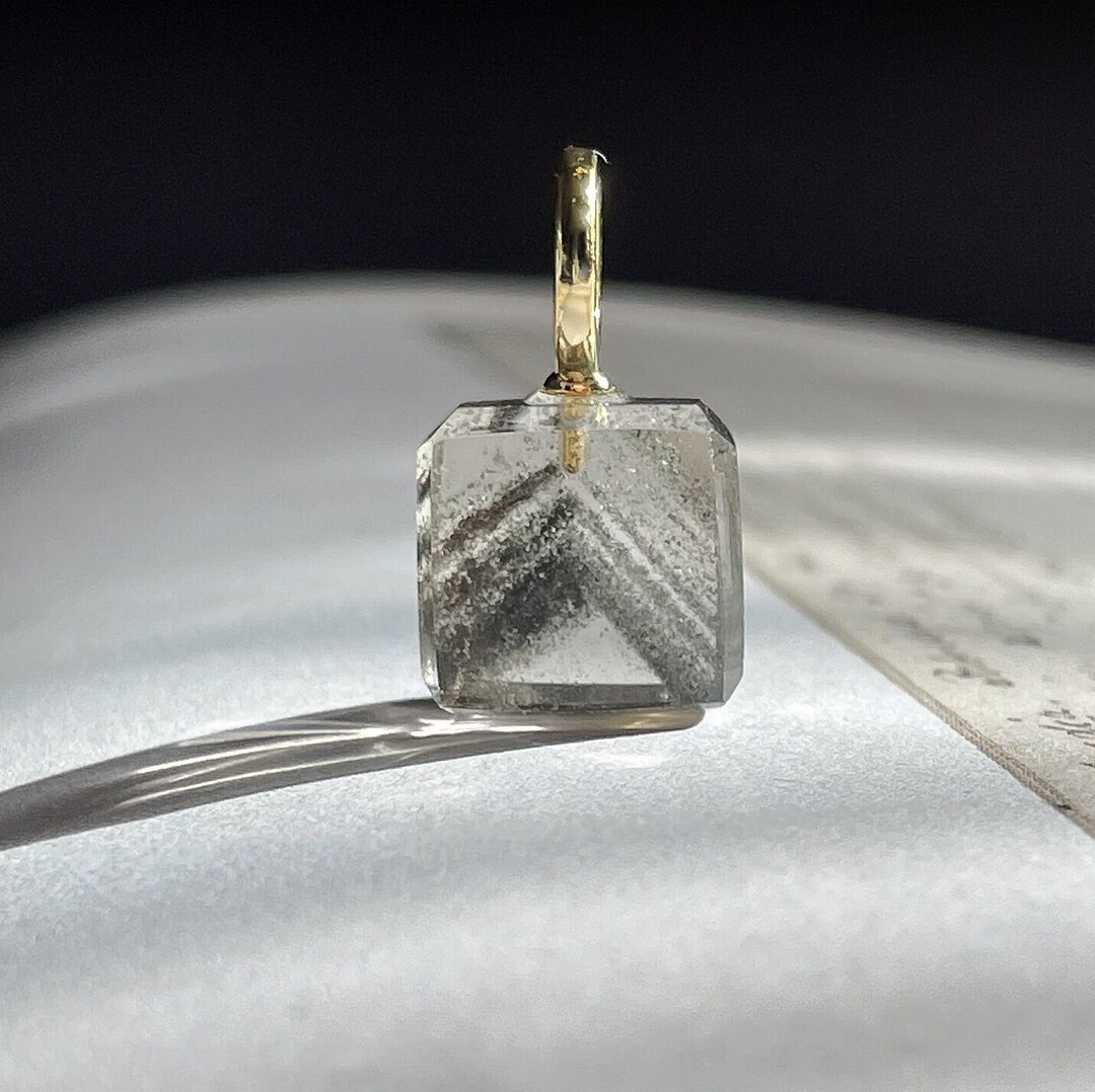 Asphaltite Phantom Inclusions Quartz Pandant Black Phantom - Etsy