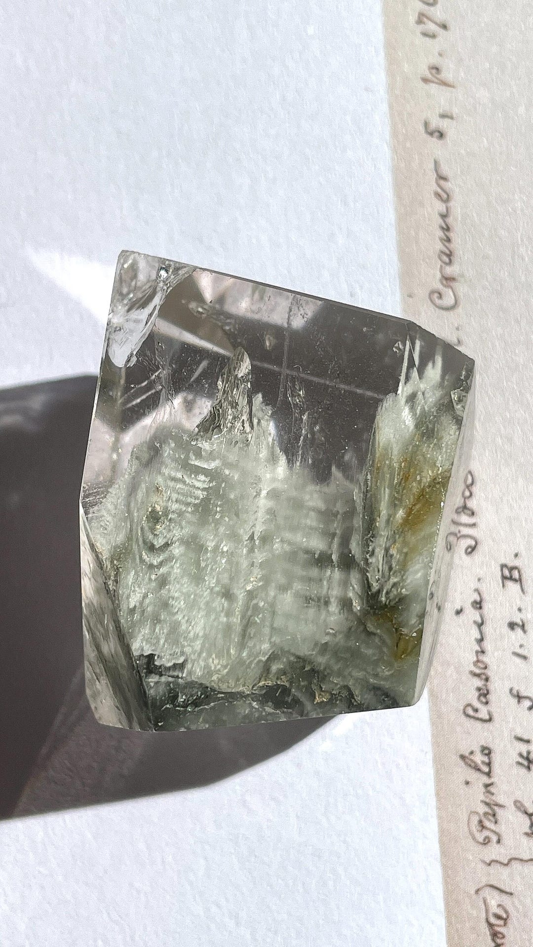 Amphibole Quartz Blue Grey Quartz Crystal Display Brazil Minerals ...