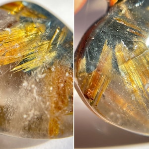 Star Gold Rutilated Quartz Pendant Golden Rutile Quartz Crystal ...