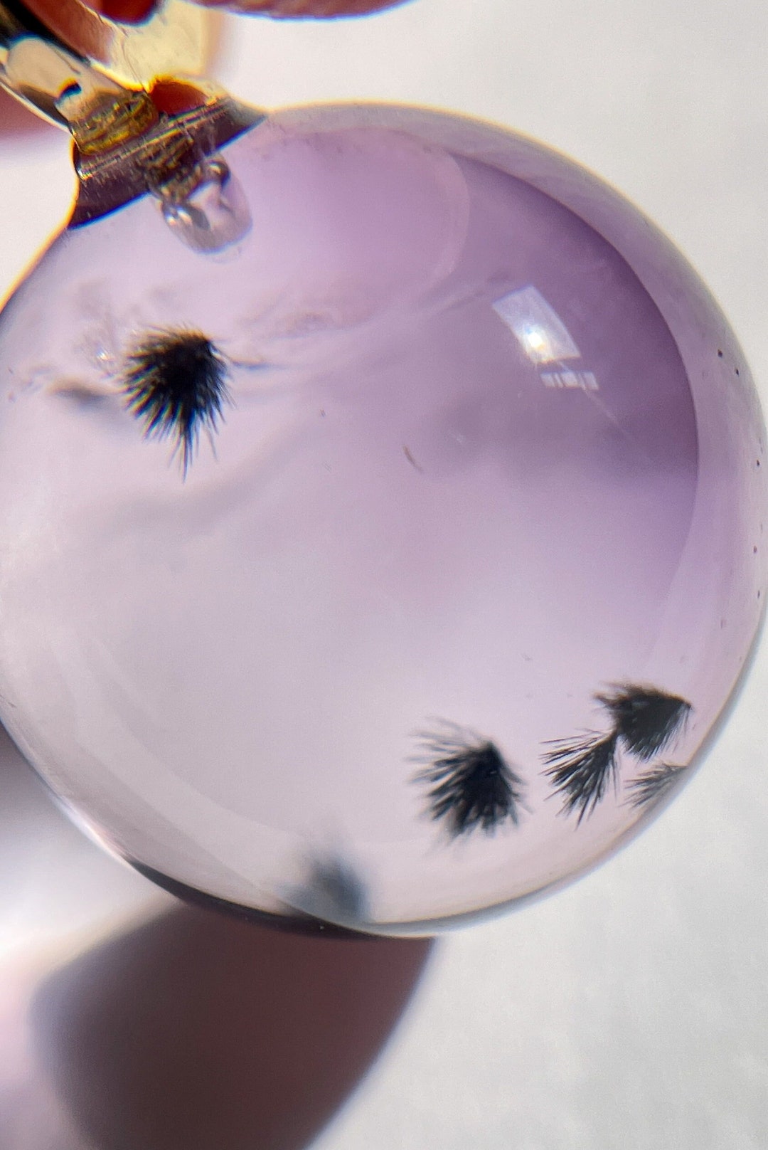 Rare Find Hollandite Amethyst Sphere Amethyst Hollandite Inclusions Gem ...