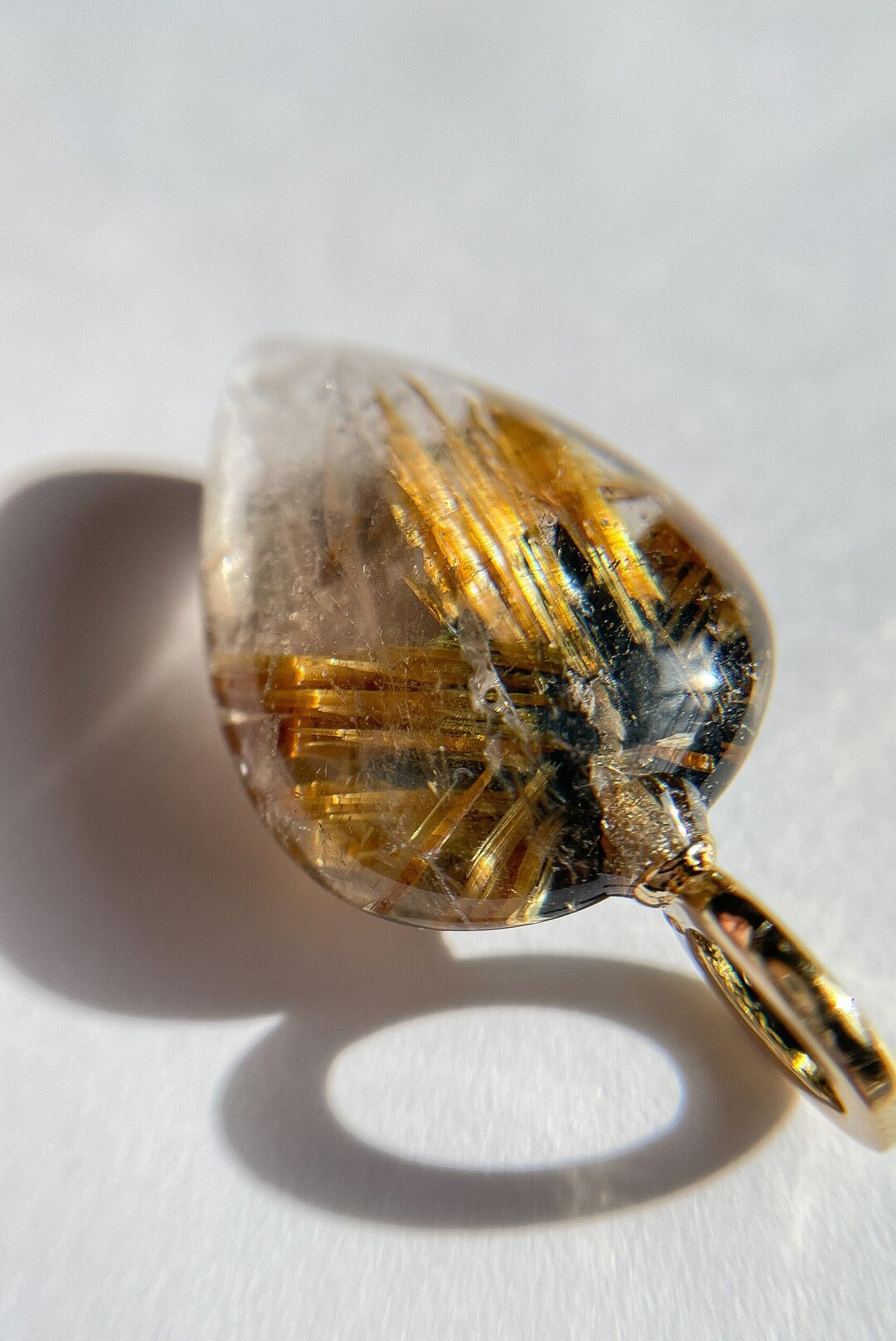 Star Gold Rutilated Quartz Pendant Golden Rutile Quartz Crystal ...