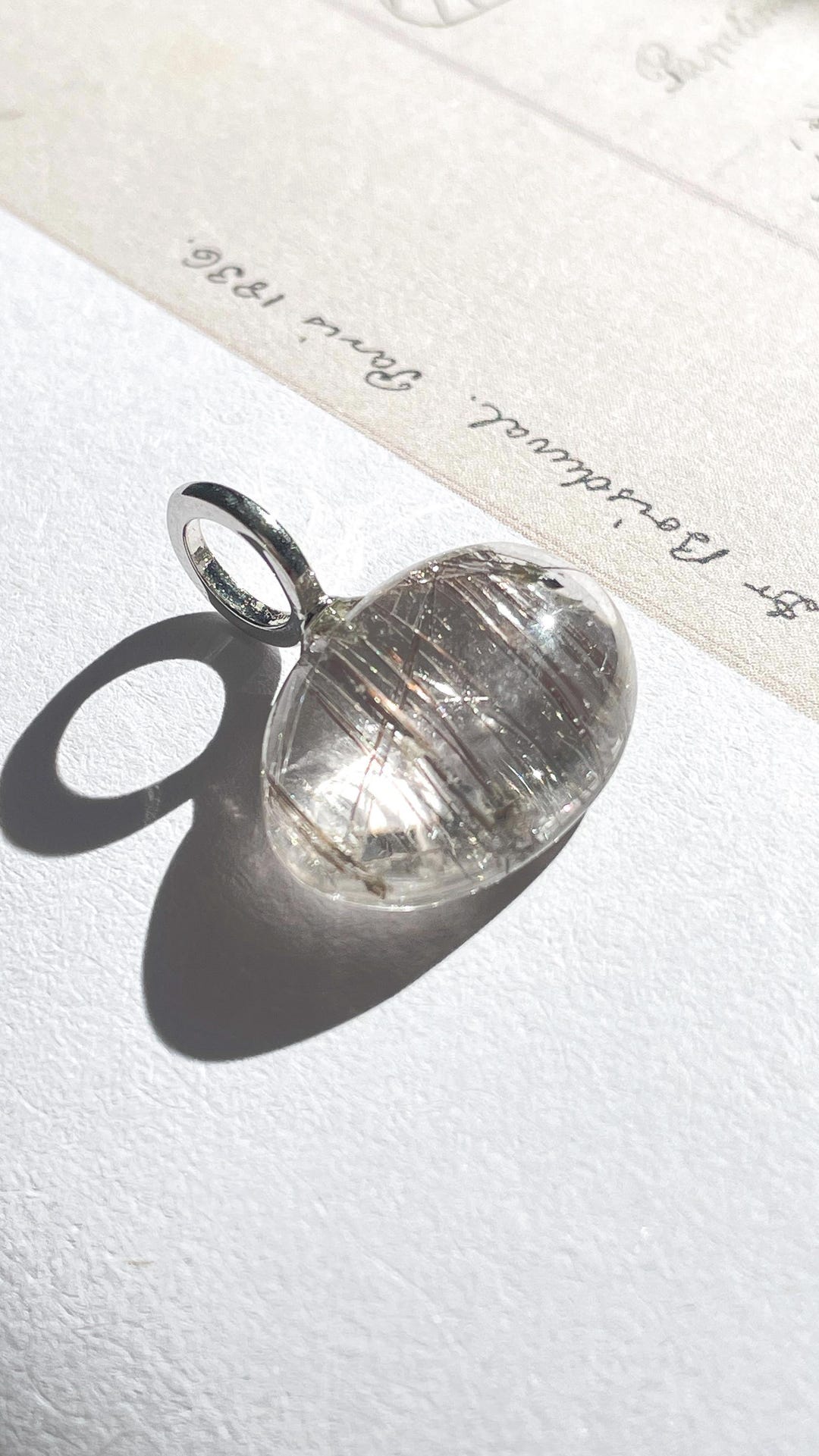 Silver Rutile Pendant Multi Colour Rutilated Quartz Natural Gemstone ...