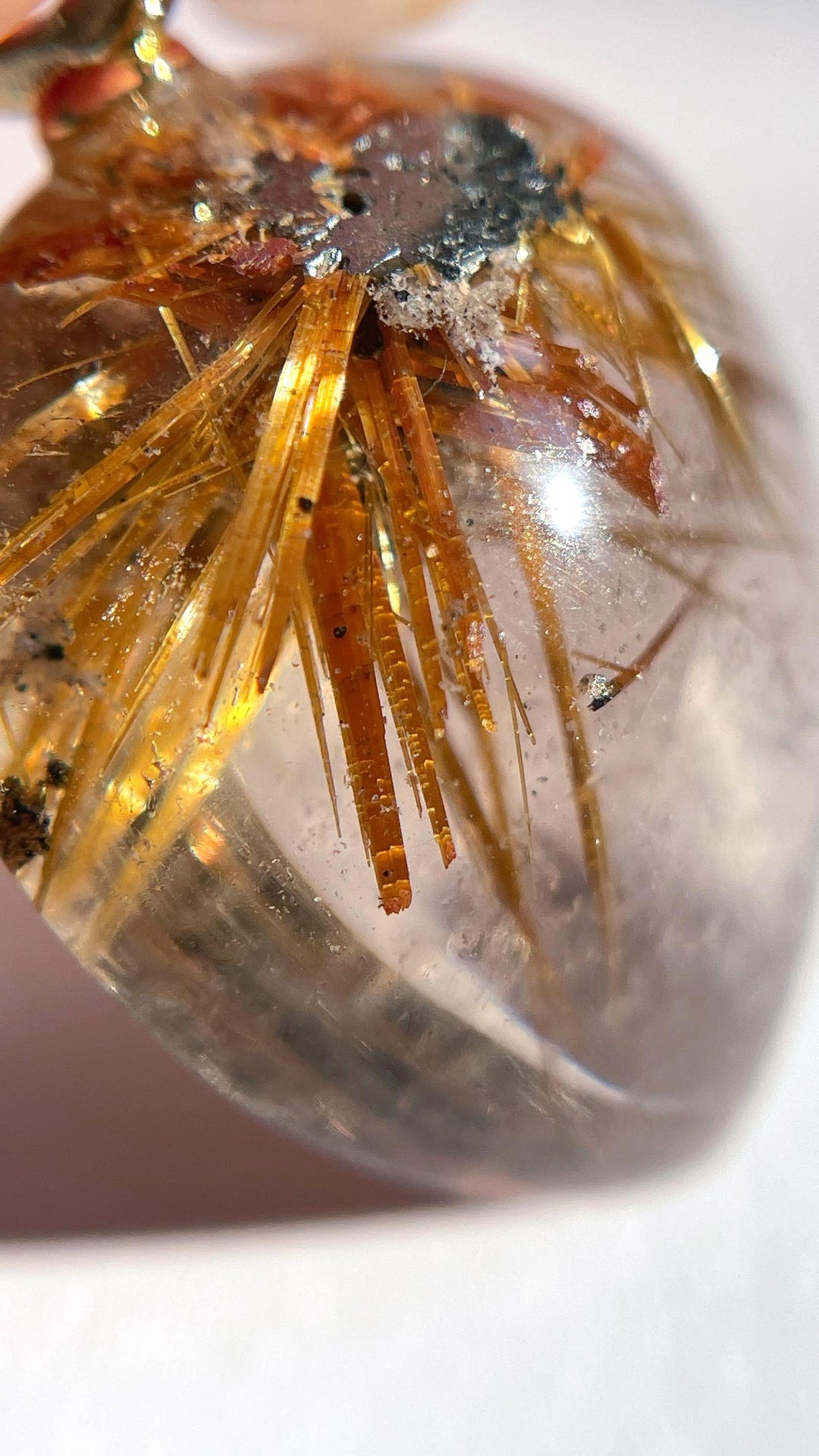 Star Gold Rutilated Quartz Pendant Golden Rutile Quartz Crystal Jewelry ...