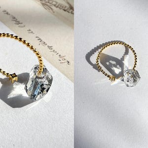 Raw Quartz Ring Double Terminated Quartz Ring Dainty Crystal Ring ...