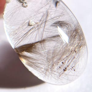 Brookite Inclusions Quartz Pendant Rare Find Inclusion Quartz Silver ...