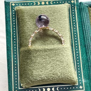 Emerald Green Celestial Ring Box Wedding Ring Box Keepsake Jewelry ...