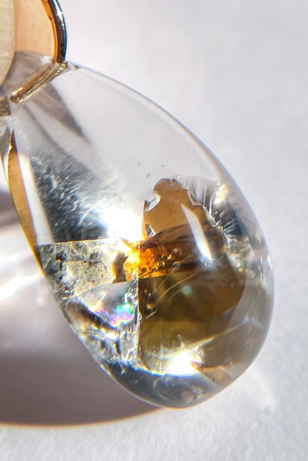 Biotite Mica Inclusion Quartz Brazil Quartz Crystal Rainbow Inclusion ...