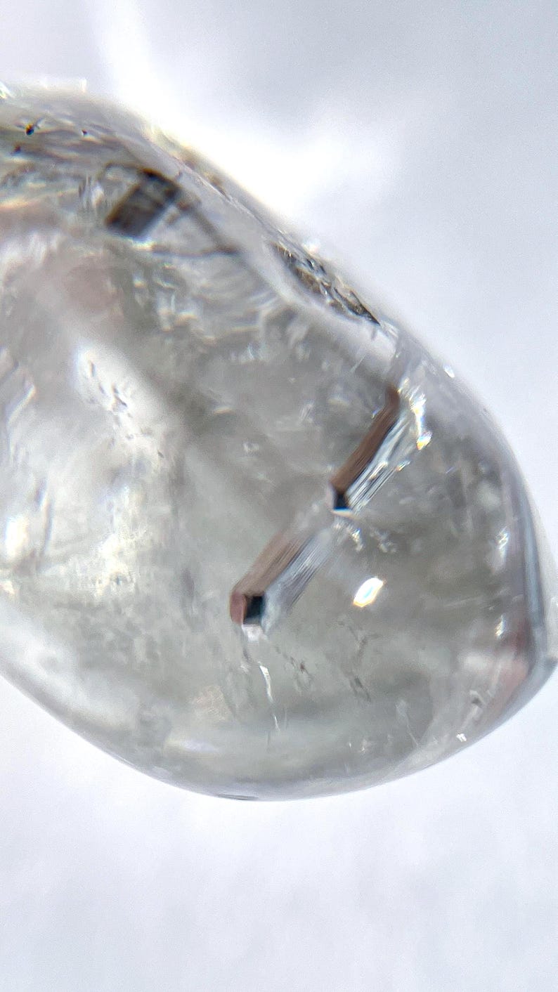 Rutile Pendant With Lodolite Inclusion Rutilated Quartz Pendant Natural ...