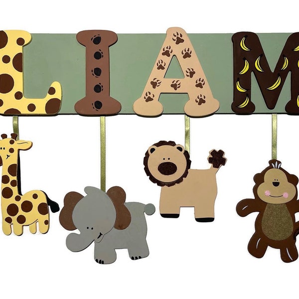 Jungle Name Plaques - Etsy