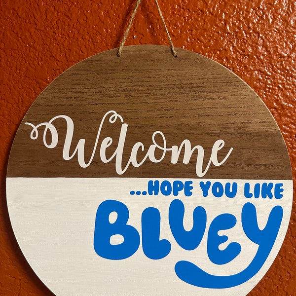 Welcome Bluey Door Sign - Etsy