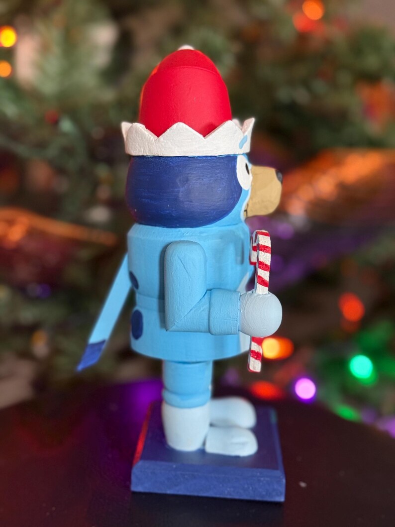 Custom Painted Bluey Nutcracker! 7.5 Inches Tall. RARE One of a Kind - Etsy