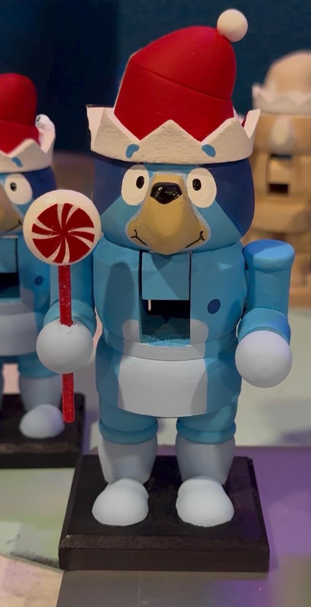 Custom Painted Bluey Nutcracker! 7.5 Inches Tall. RARE One of a Kind - Etsy