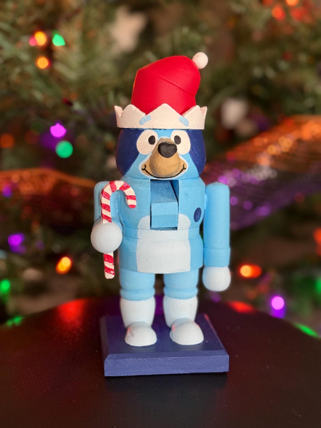 Custom Painted Bluey Nutcracker 7.5 Inches Tall. RARE One of a Kind - Etsy
