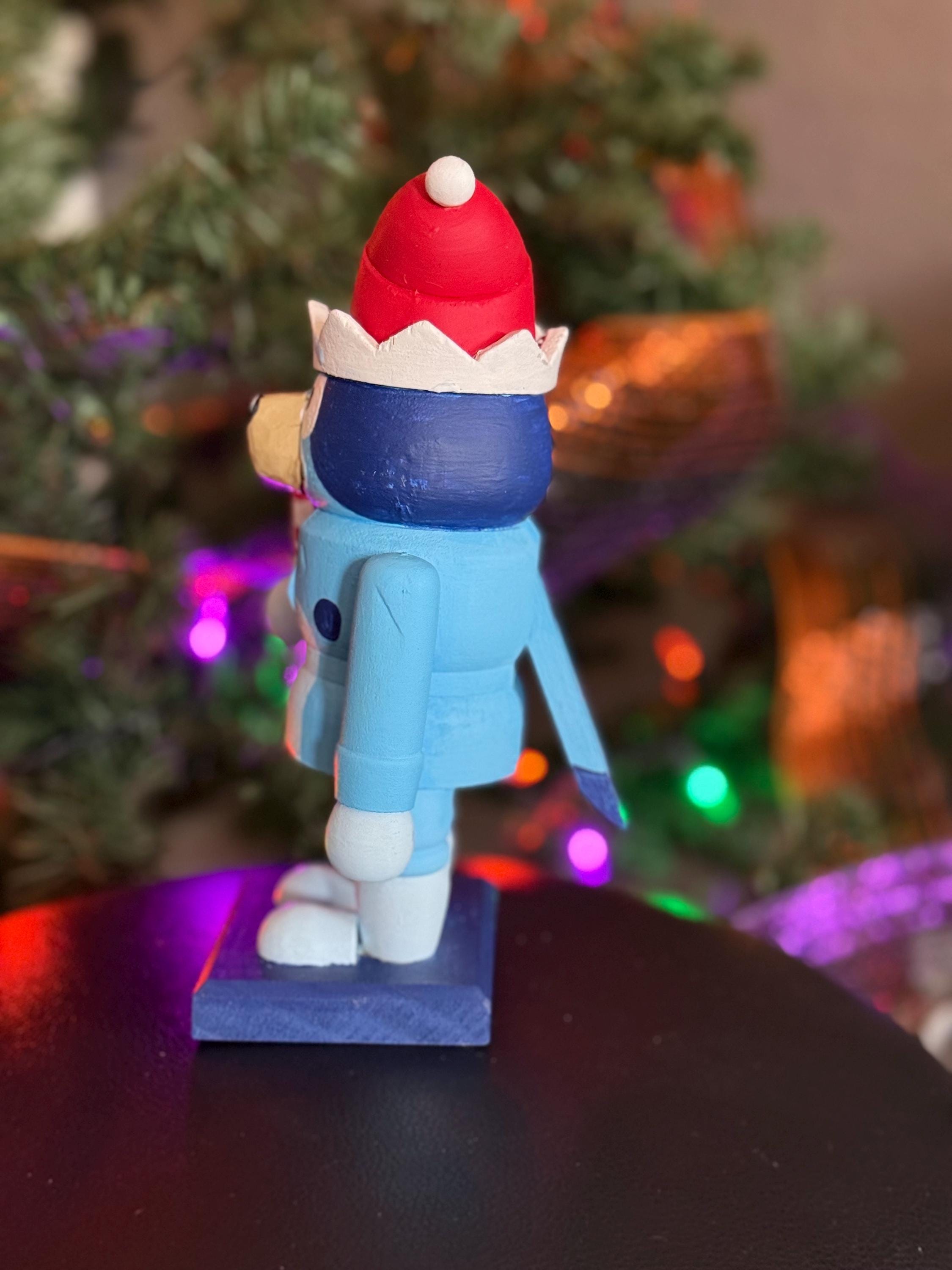 Custom Painted Bluey Nutcracker! 7.5 Inches Tall. RARE One of a Kind - Etsy