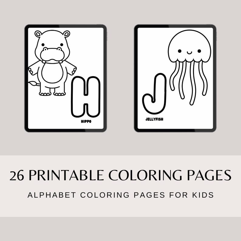 Animal Alphabet Coloring Pages | Coloring Pages for Kids | Coloring ...
