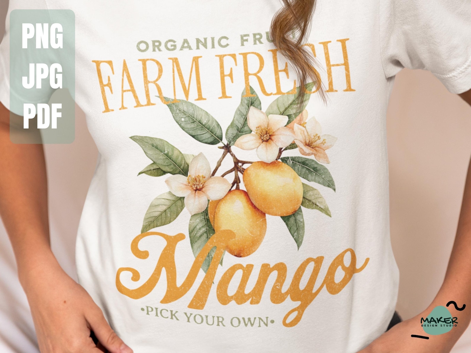 Locally Grown Mango Sublimation Png, Vintage Farm Fresh Png, Vintage ...
