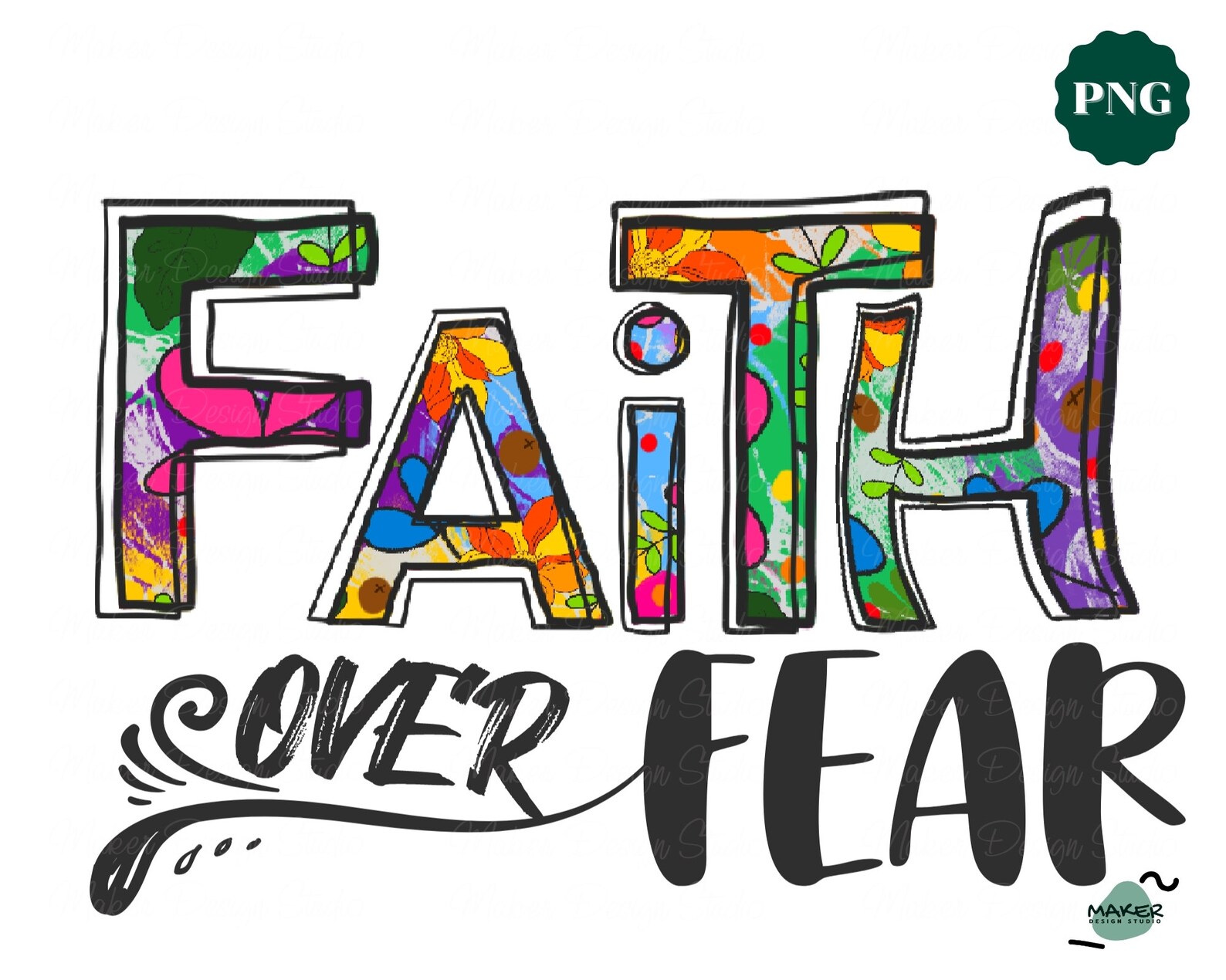 Faith Over Fear Png Faith Png File Sublimation Printable - Etsy