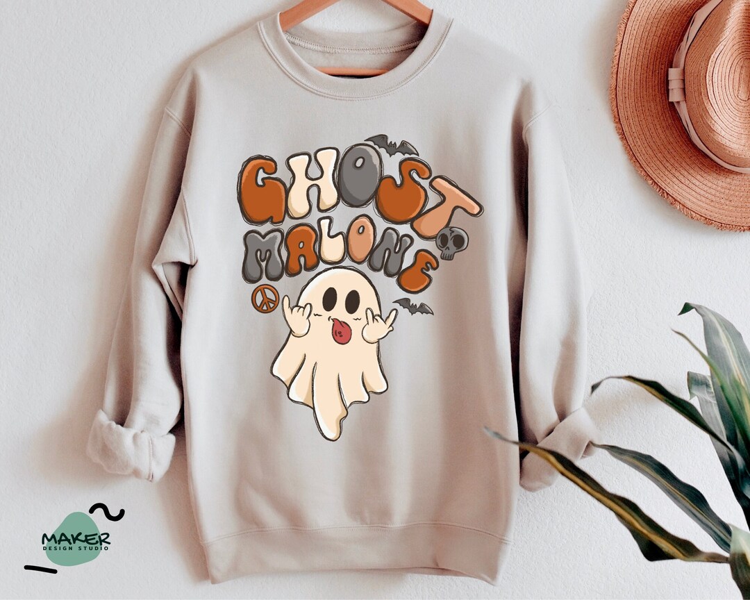 Ghost Malone Png, Funny Ghost Png, Cute Ghost Png, Halloween Design Png ...