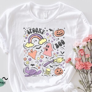 Spooky Boo Svg Cute Ghost Svg Retro Halloween Png Funny - Etsy