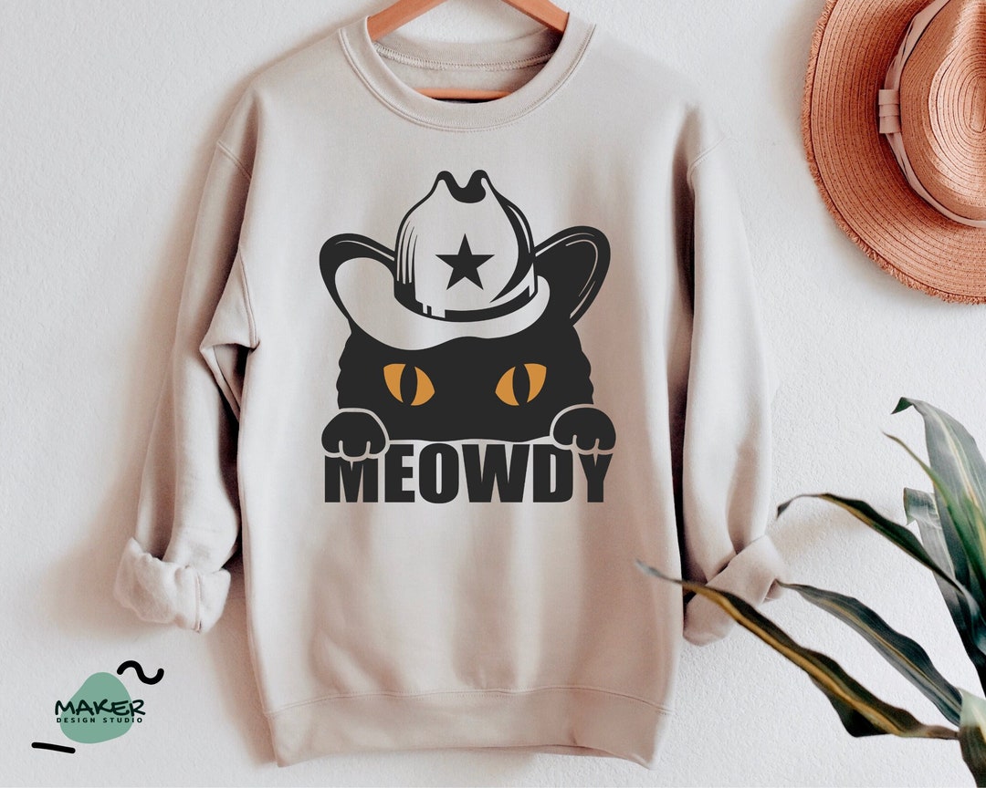 Meowdy Svg, Cat Meme Svg, Cat Howdy Matching, A Greeting Used by Cats ...