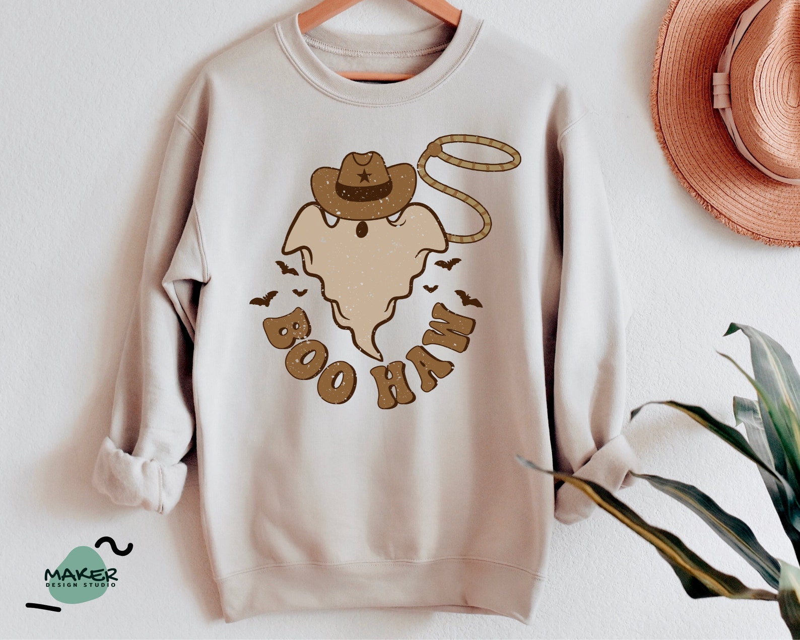 Boo Haw Png Retro Cowboy Halloween Png Funny Halloween Png - Etsy