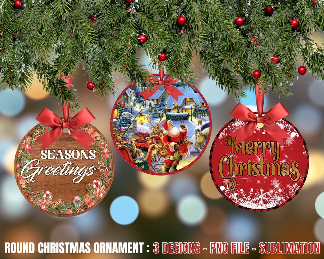 Christmas Rounds for Sublimation Png, Holiday Sublimation, Christmas ...