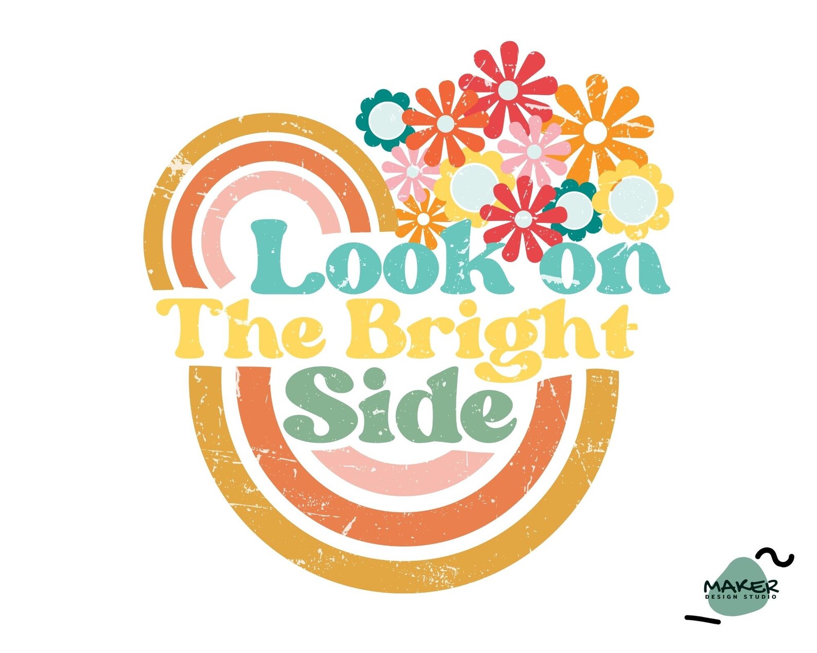 Look on the Bright Side Png Positive Png Quote Png | Etsy