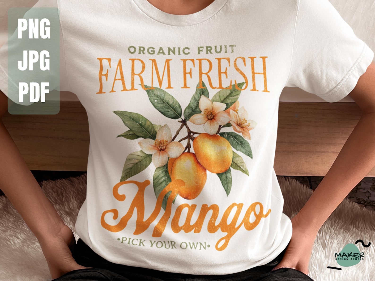 Locally Grown Mango Sublimation Png, Vintage Farm Fresh Png, Vintage ...