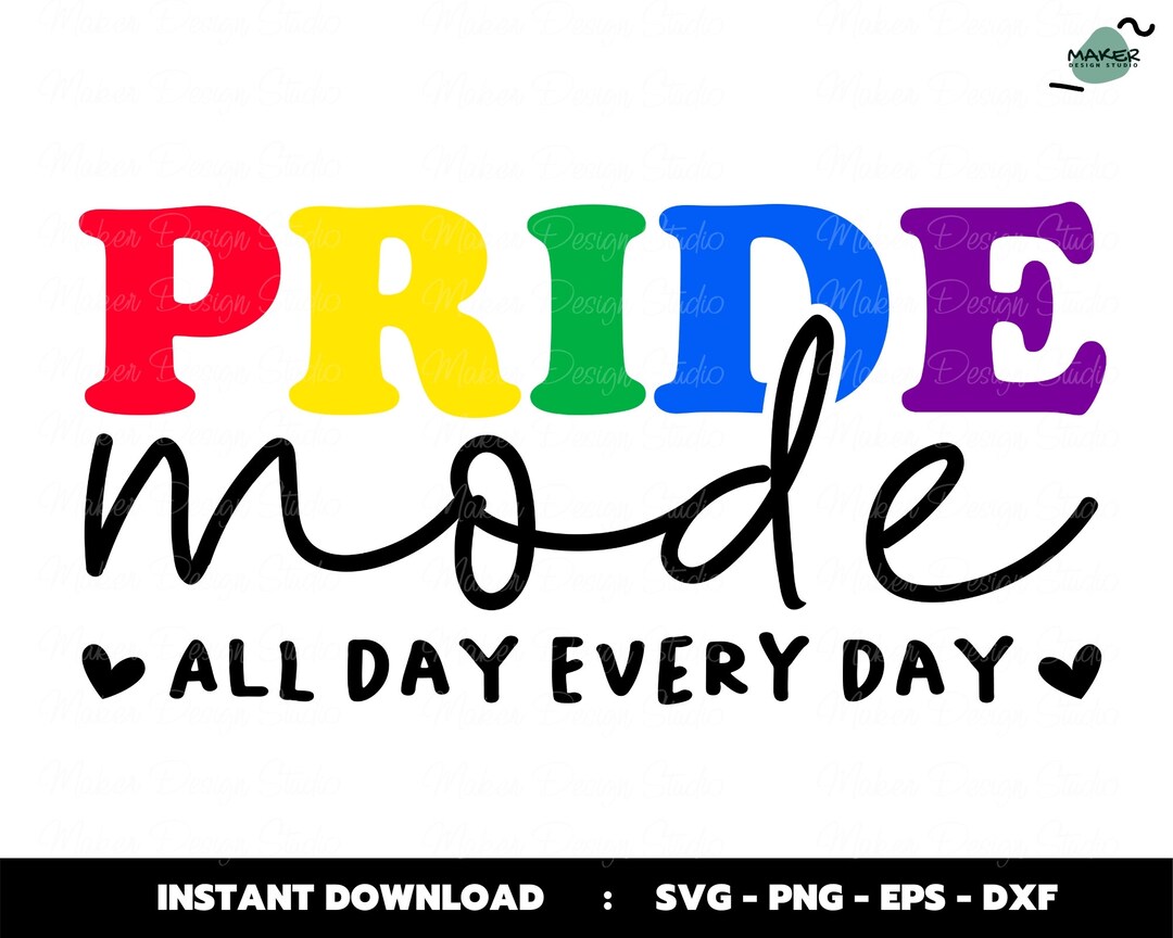 Pride Mode Svg, Pride Month Svg, LGBT Svg, Peace Love LGBT, Pride ...