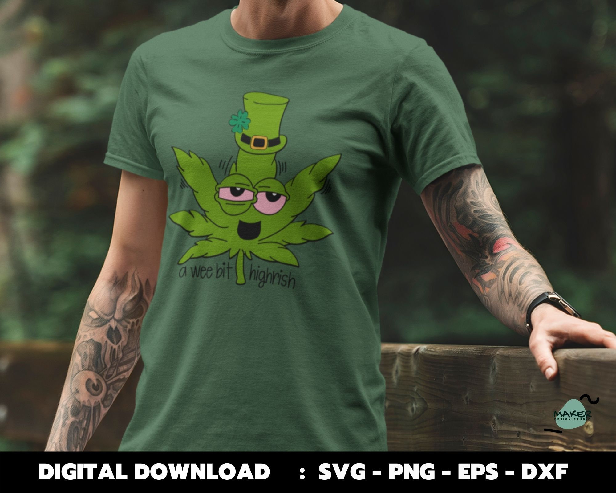 A Wee Bit Highrish Svg, St Patrick's Day Svg, Shamrock Irish Svg ...