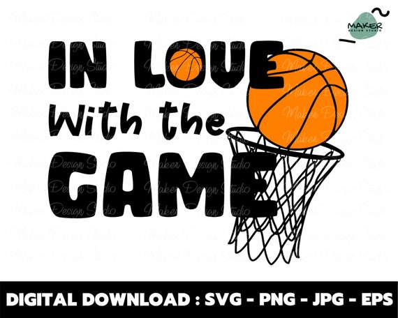 In Love With the Game Valentine SVG Basketball Valentine SVG | Etsy