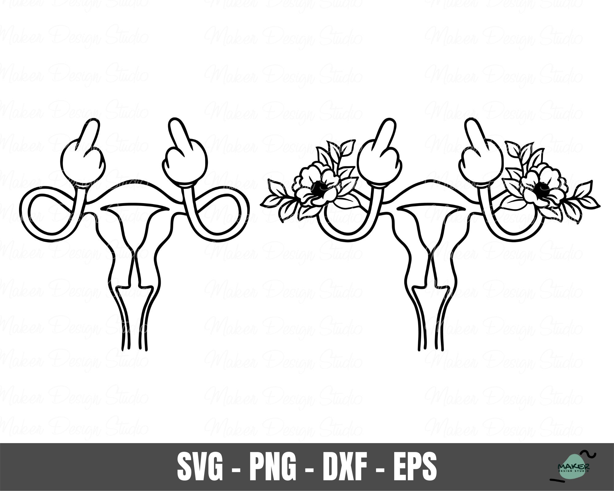 Uterus Middle Finger Svg Uterus Finger Svg My Body My Choice - Etsy